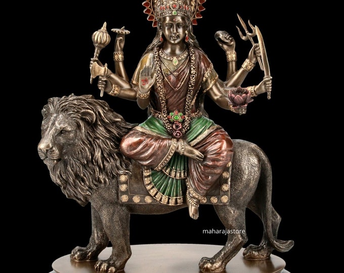 Durga Statue Sitting on Lion - Etsy