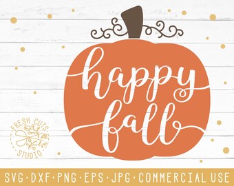 Happy fall svg | Etsy