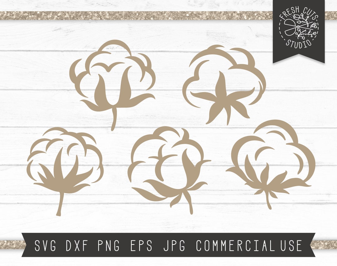 Cotton SVG Cut File for Cricut, Cotton Silhouette Svg, Cotton Ball SVG ...