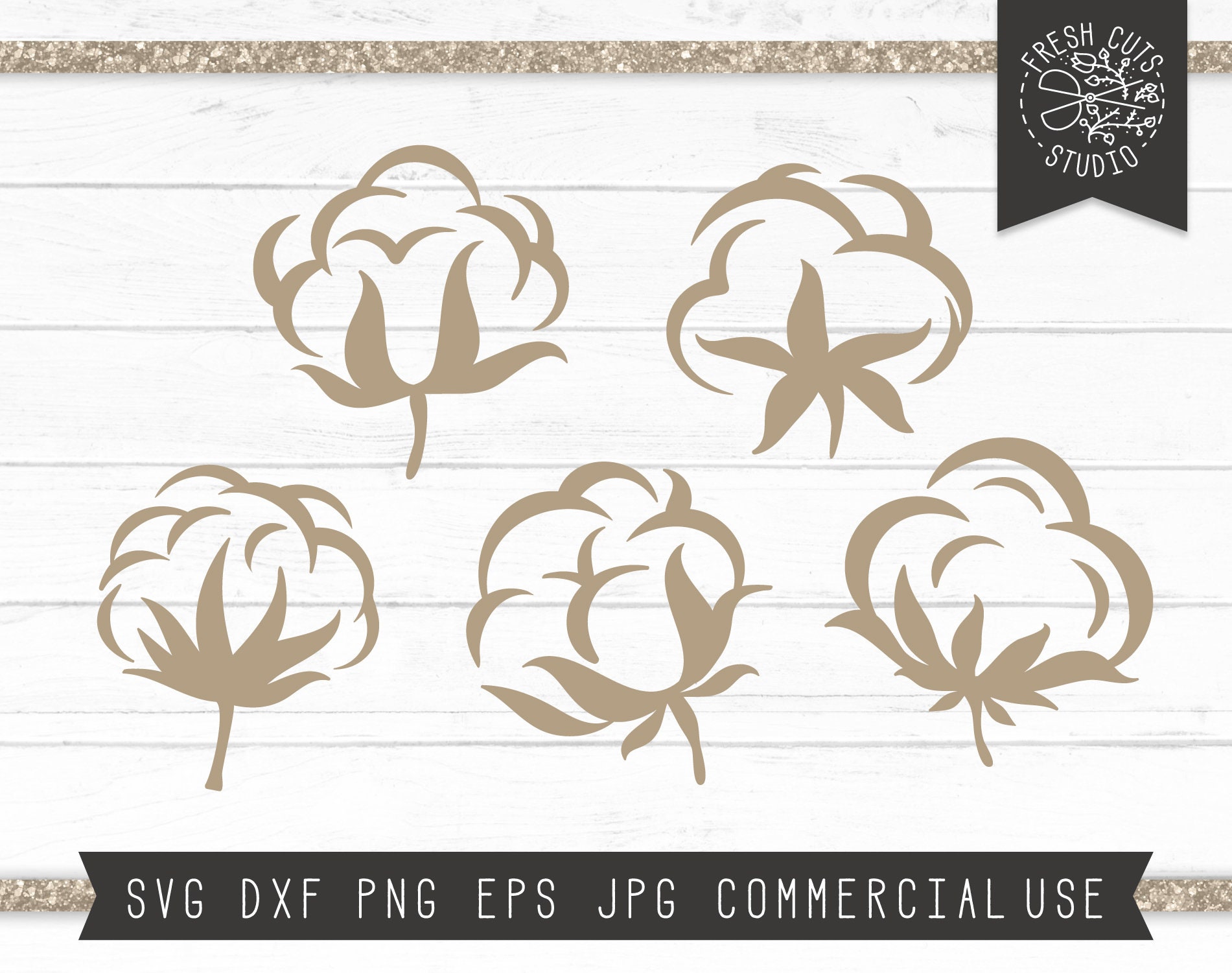 Cotton SVG Cut File for Cricut Cotton Silhouette Svg Cotton | Etsy