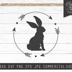 Rabbit Wreath SVG Cut File for Cricut, Rustic Easter Svg, Spring ...