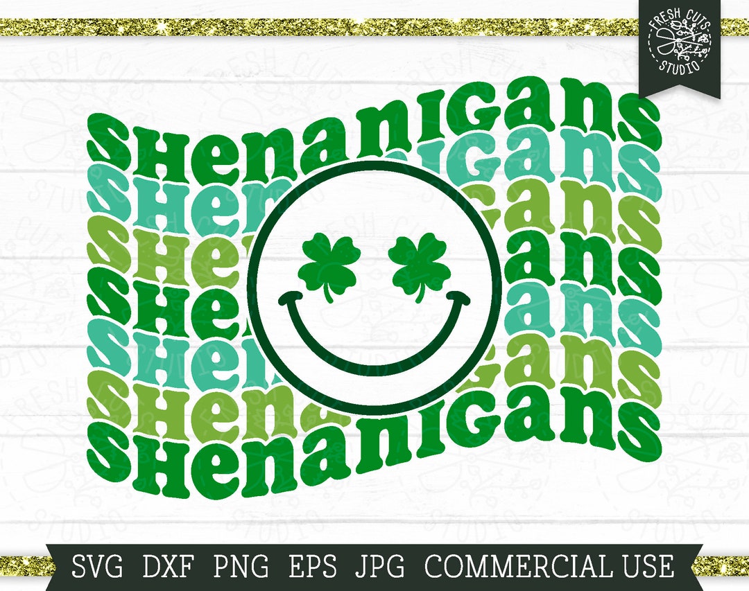 Shenanigans SVG, Retro St Patricks Day SVG Cut File Cricut, Lucky Svg ...