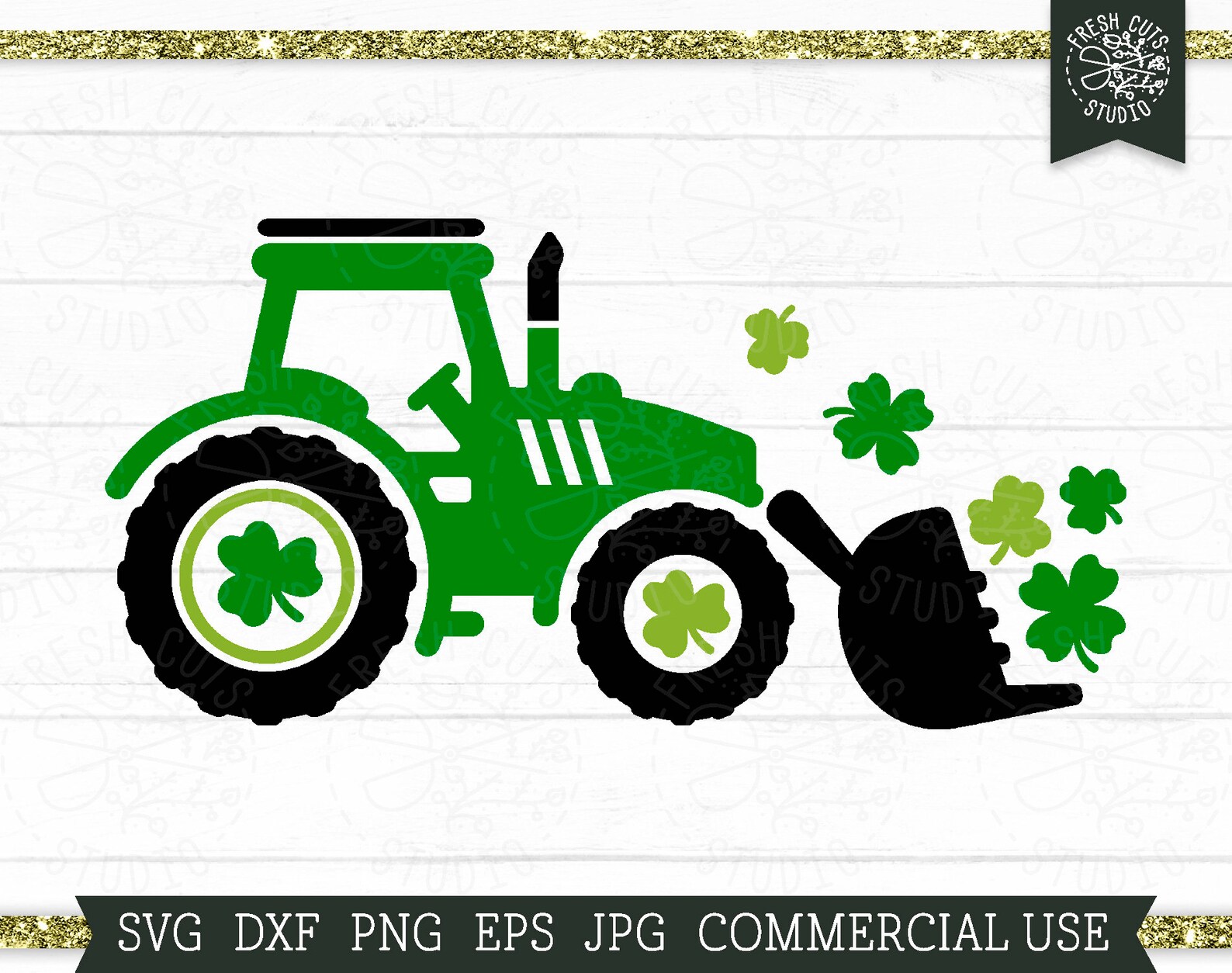 Shamrock Tractor SVG File for Cricut, St Patricks Day SVG for Boys ...