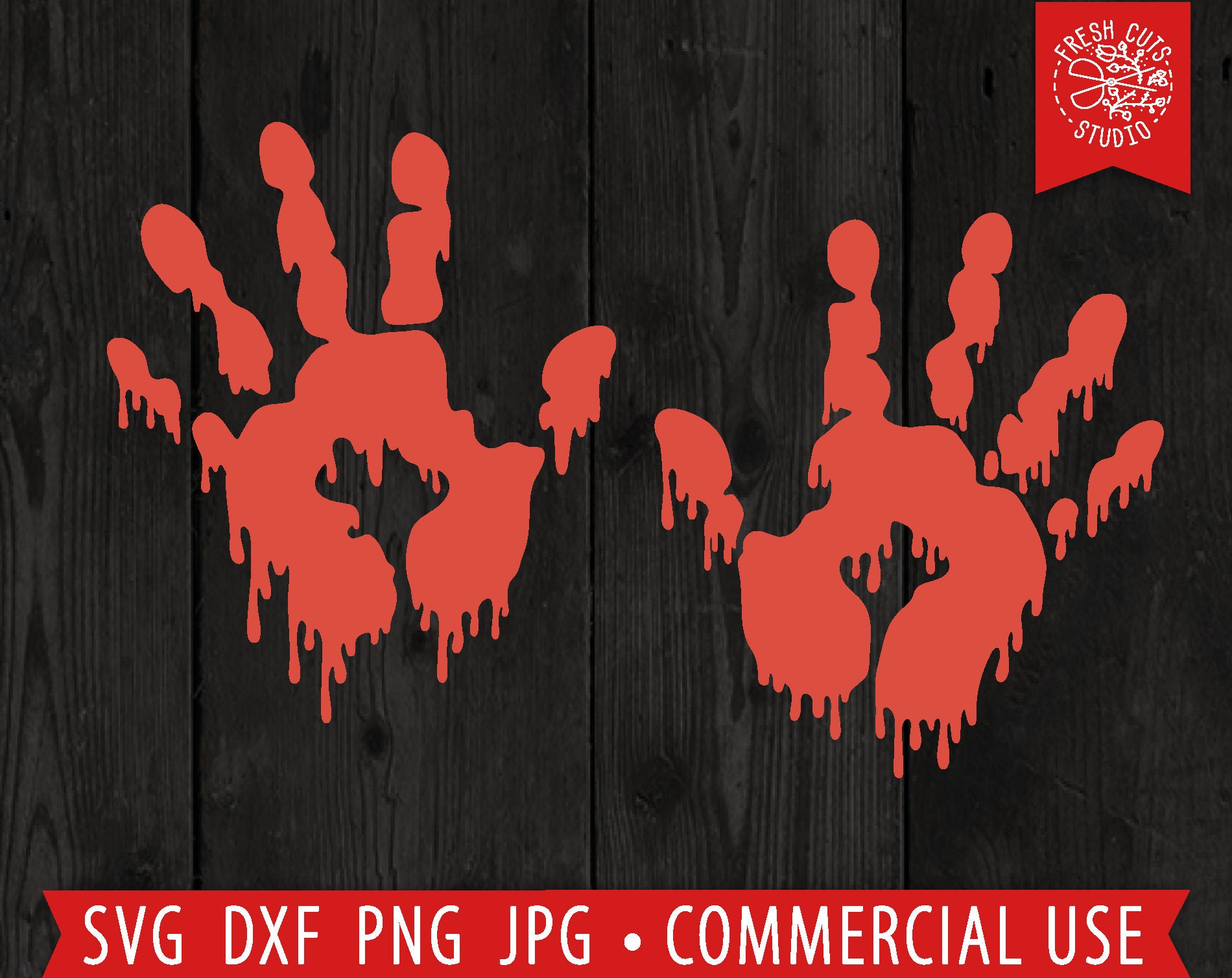 Bloody Handprints SVG Silhouette Horror Cut File Cricut True - Etsy ...
