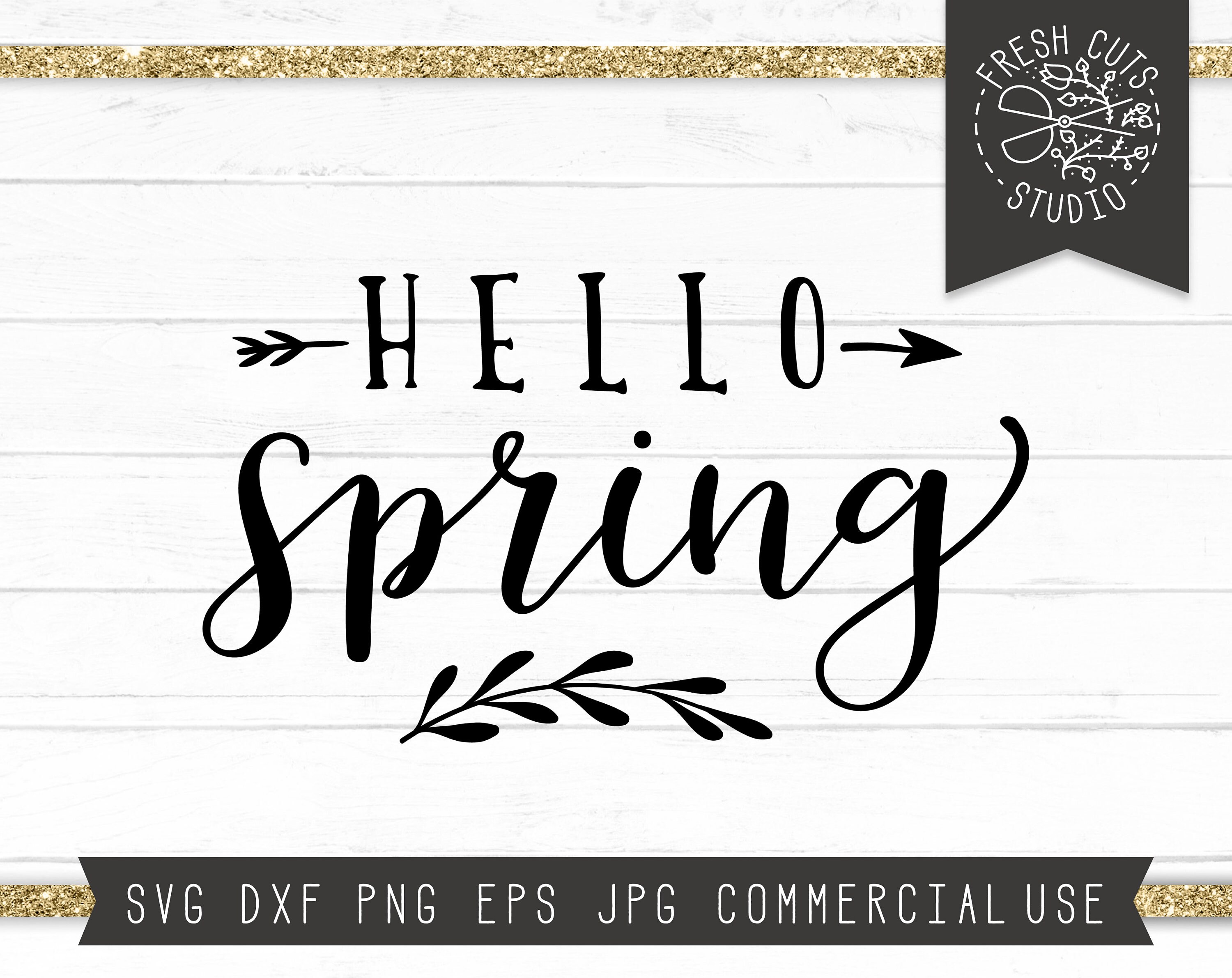 Spring SVG Instant Download Hello Spring Svg Hand Lettered - Etsy