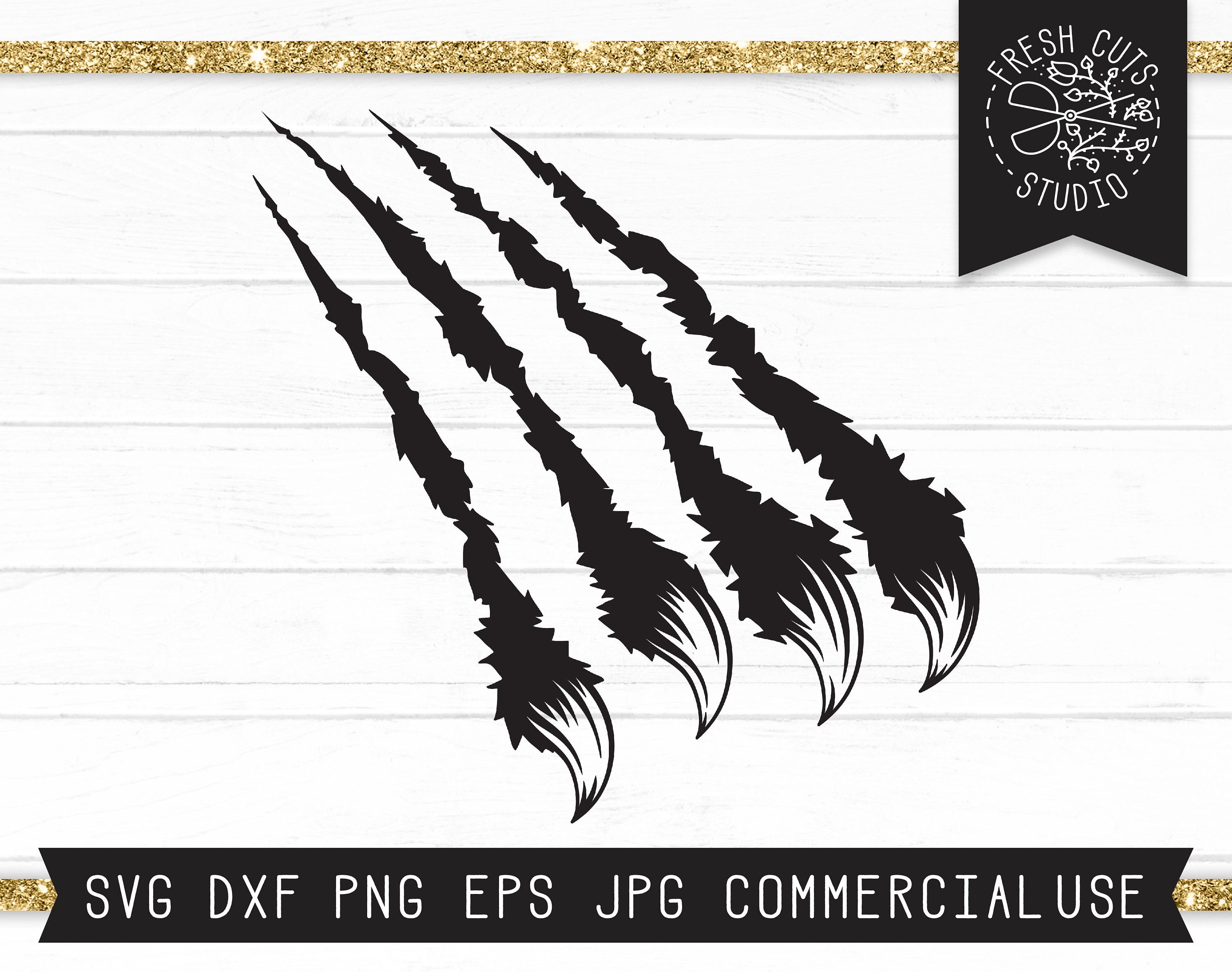 Claw Marks SVG Scratches Svg Jurassic Svg Bear Claws Svg | Etsy