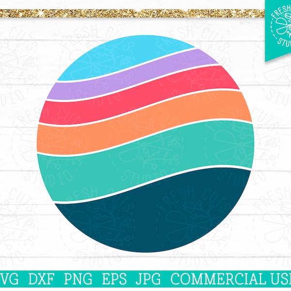 Sunset Circle Svg - Etsy