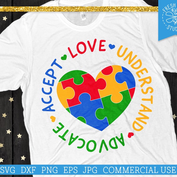 Accept Understand Love Autism Svg - Etsy