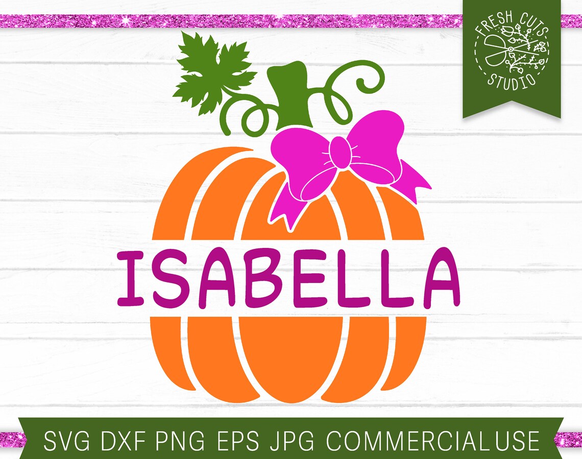 Cute Pumpkin SVG Split Monogram Frame Pumpkin Split Frame SVG - Etsy