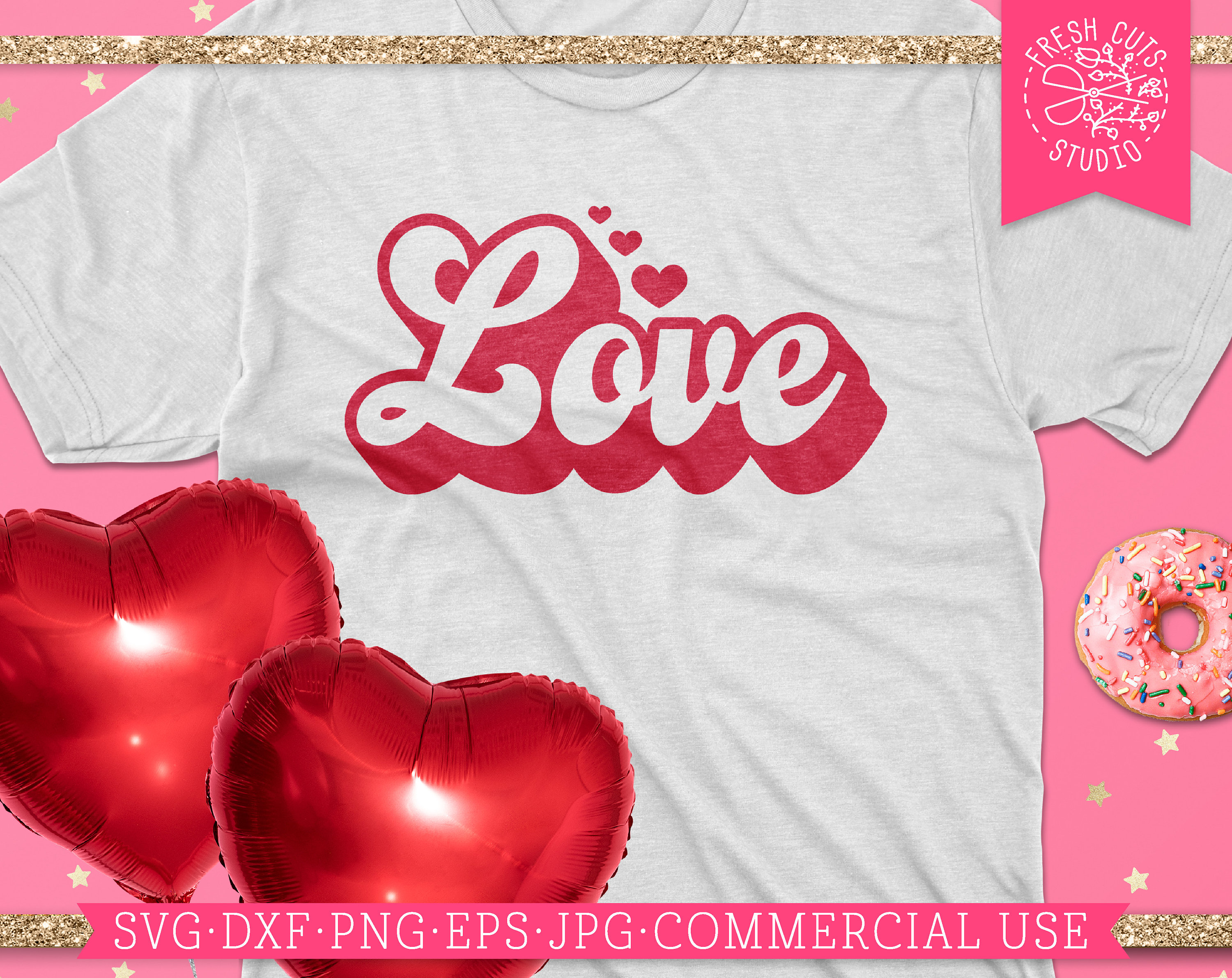 Love SVG Cut File for Cricut Silhouette Valentine Word | Etsy