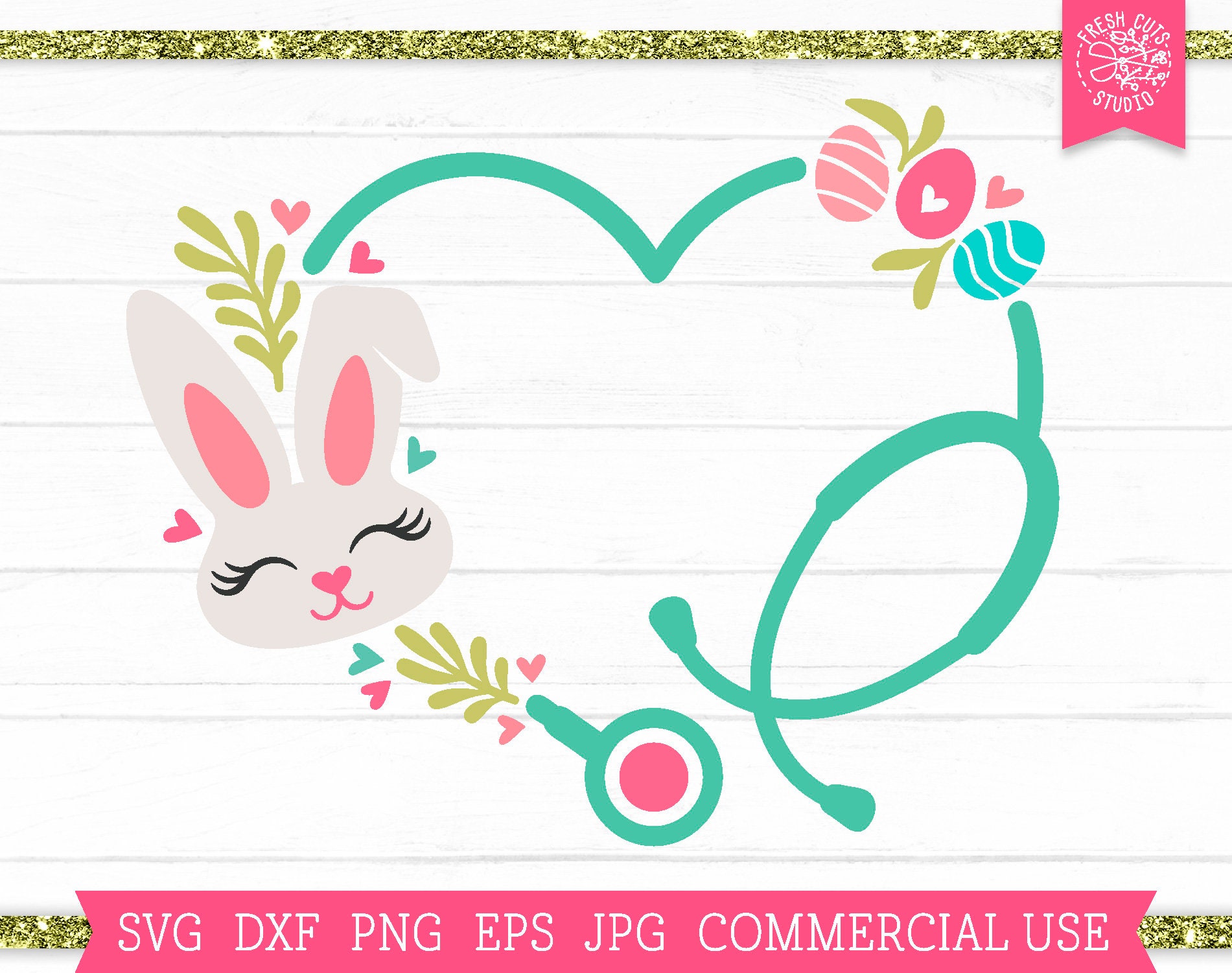 Easter Stethoscope SVG Nurse Cut File for Cricut, Silhouette File ...