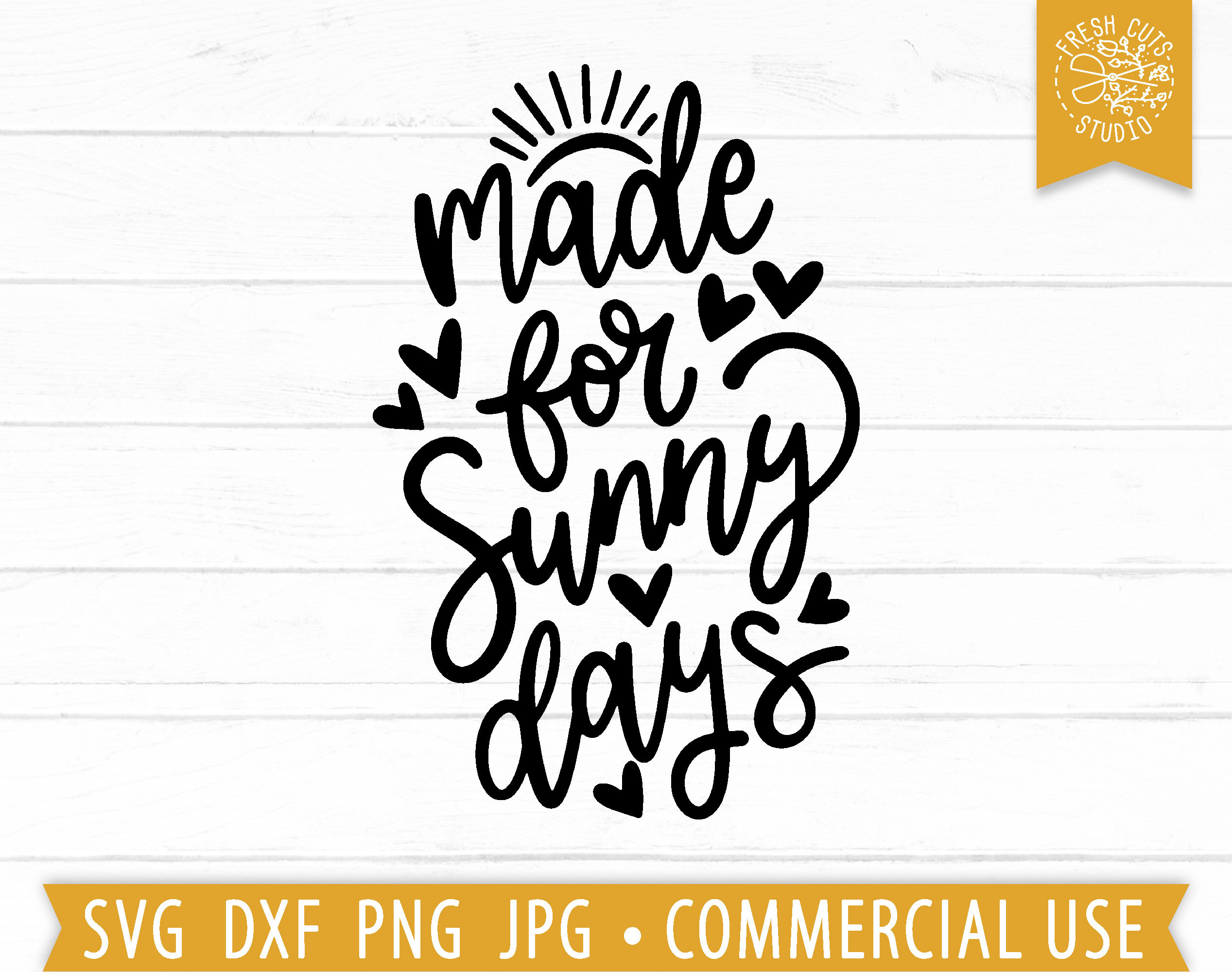 Made for Sunny Days Svg, Summer Quote Svg, Beach Saying Svg, Hand ...