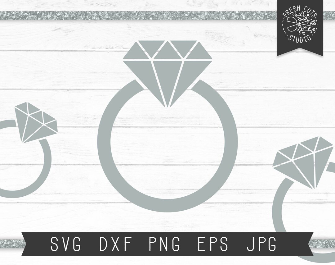 Diamond Ring Svg Cut Files, Wedding Ring SVG, Engagement Ring Svg ...