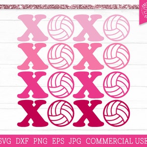 XOXO Retro Valentine Volleyball SVG Cut File for Cricut, Valentine ...