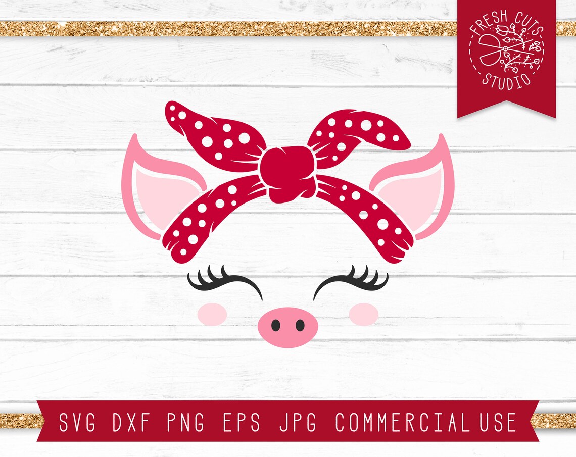 Pig SVG Pig Face SVG Cut File for Cricut Farm Svg Pig With | Etsy Canada