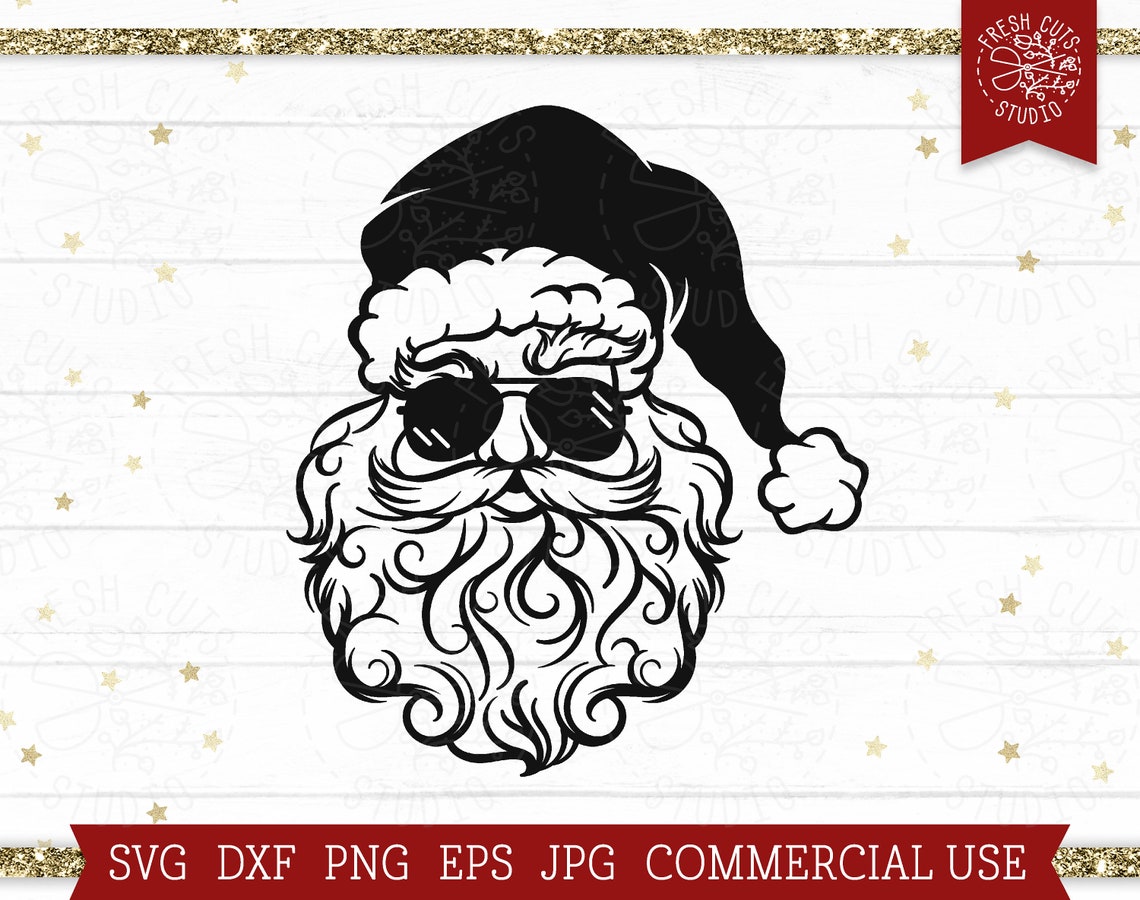 Retro Santa SVG Cut File for Cutting Machines Cute Christmas - Etsy