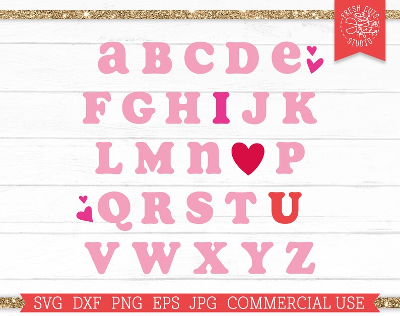 ABC Alphabet SVG I Love You Cut File for Cricut Silhouette - Etsy