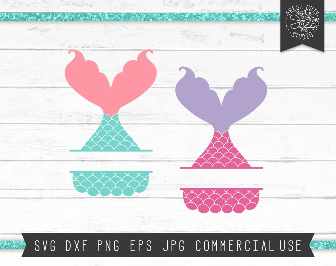 Mermaid Tail SVG Cut File for Cricut Silhouette Mermaid - Etsy