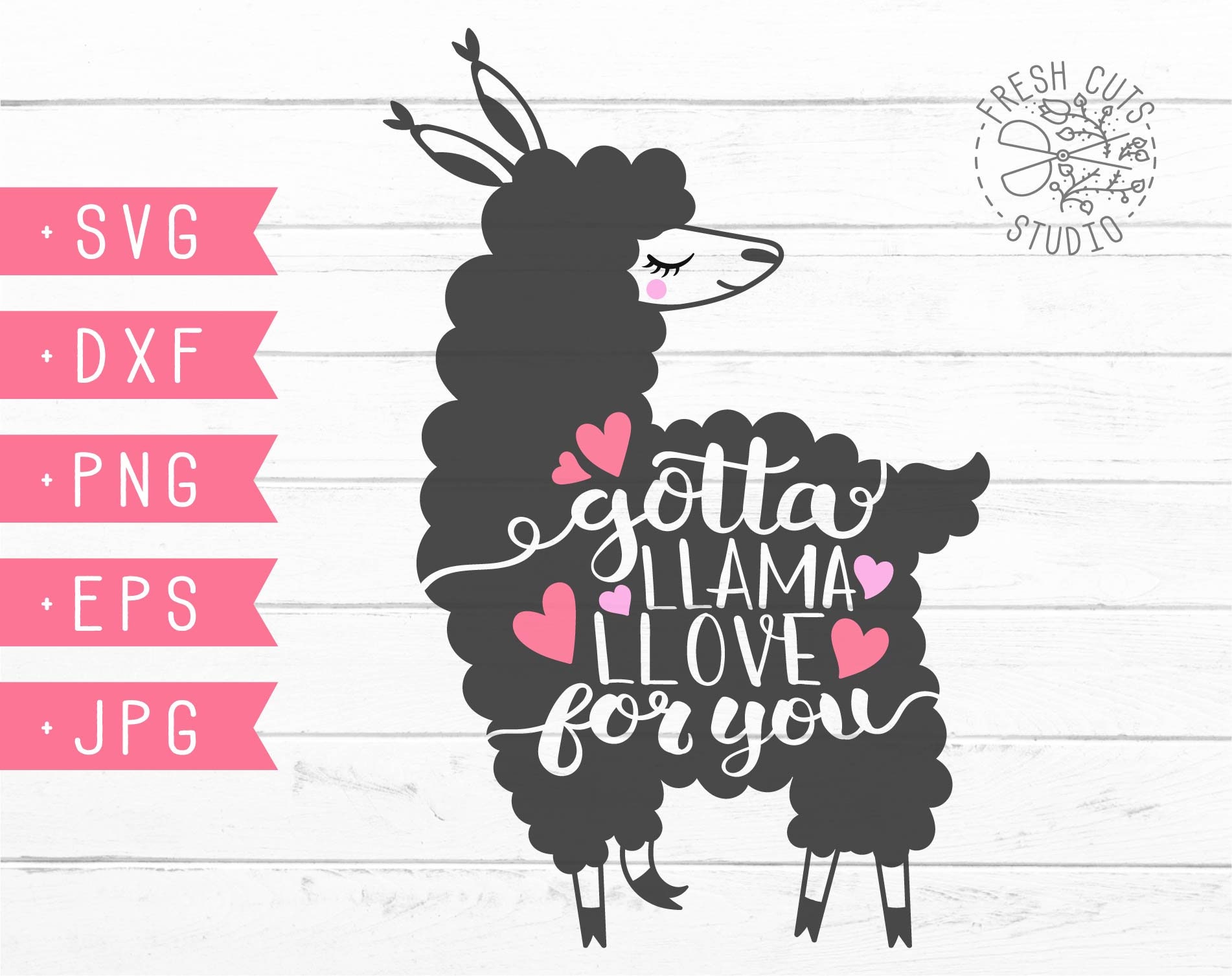 Llama Valentine SVG Llama Valentines Day Svg Cut File Gotta | Etsy