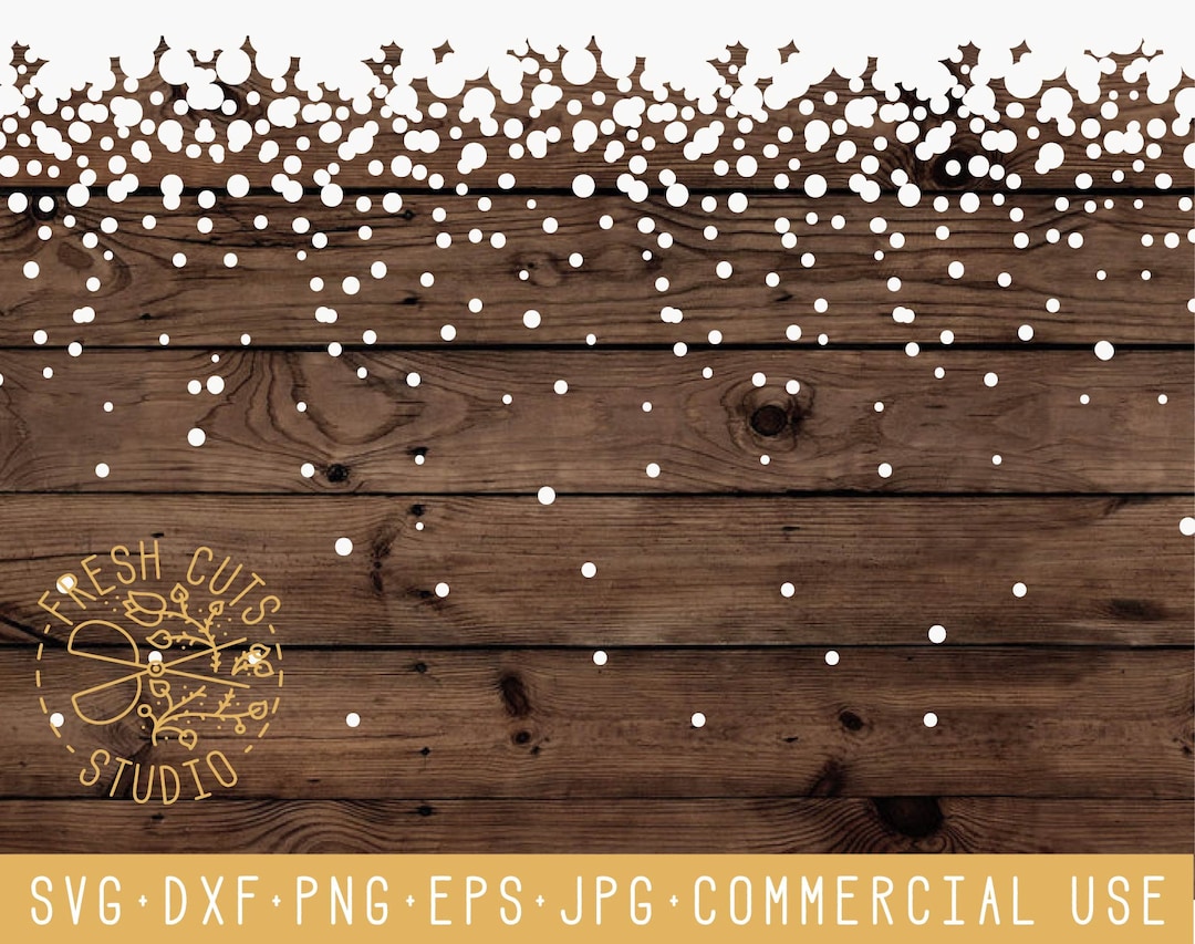 Snowing Svg, Falling Snow Photo Overlay Effect SVG Dxf Vector, Editable ...