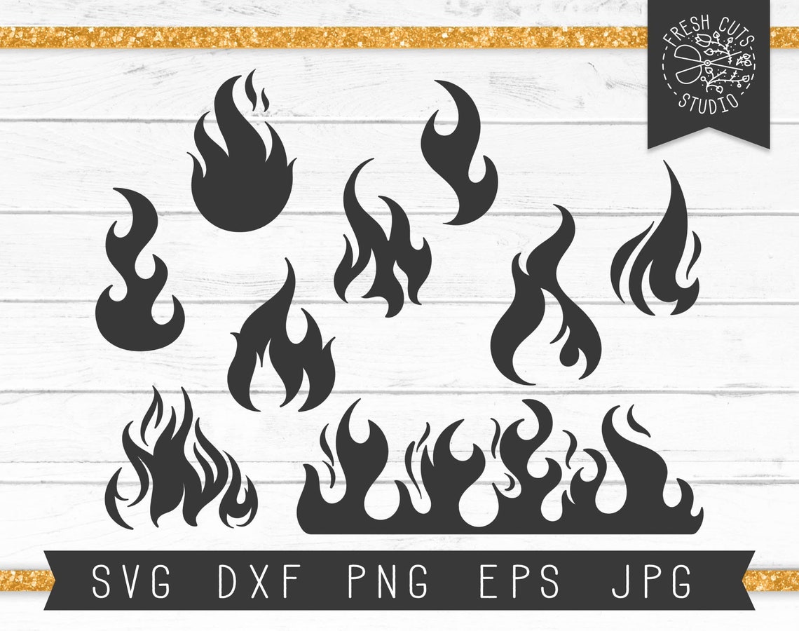 Fire SVG Cut File Flames SVG Instant Download Digital Design | Etsy