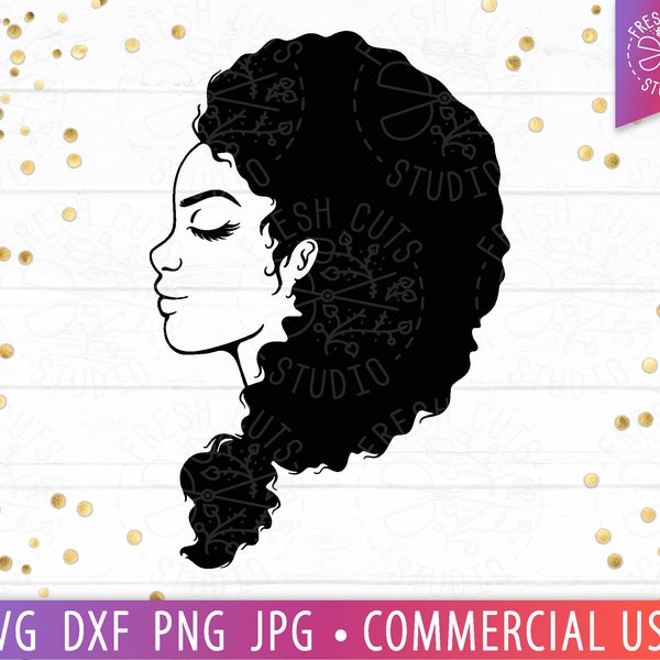 African Woman Profile Svg - Etsy
