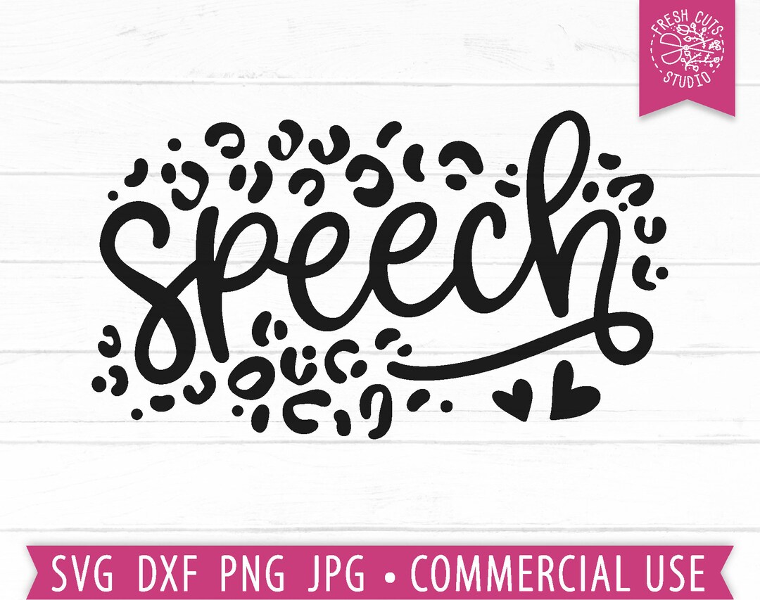 Speech Therapist SVG Cut File for Cricut and Silhouette, Hand Lettered ...