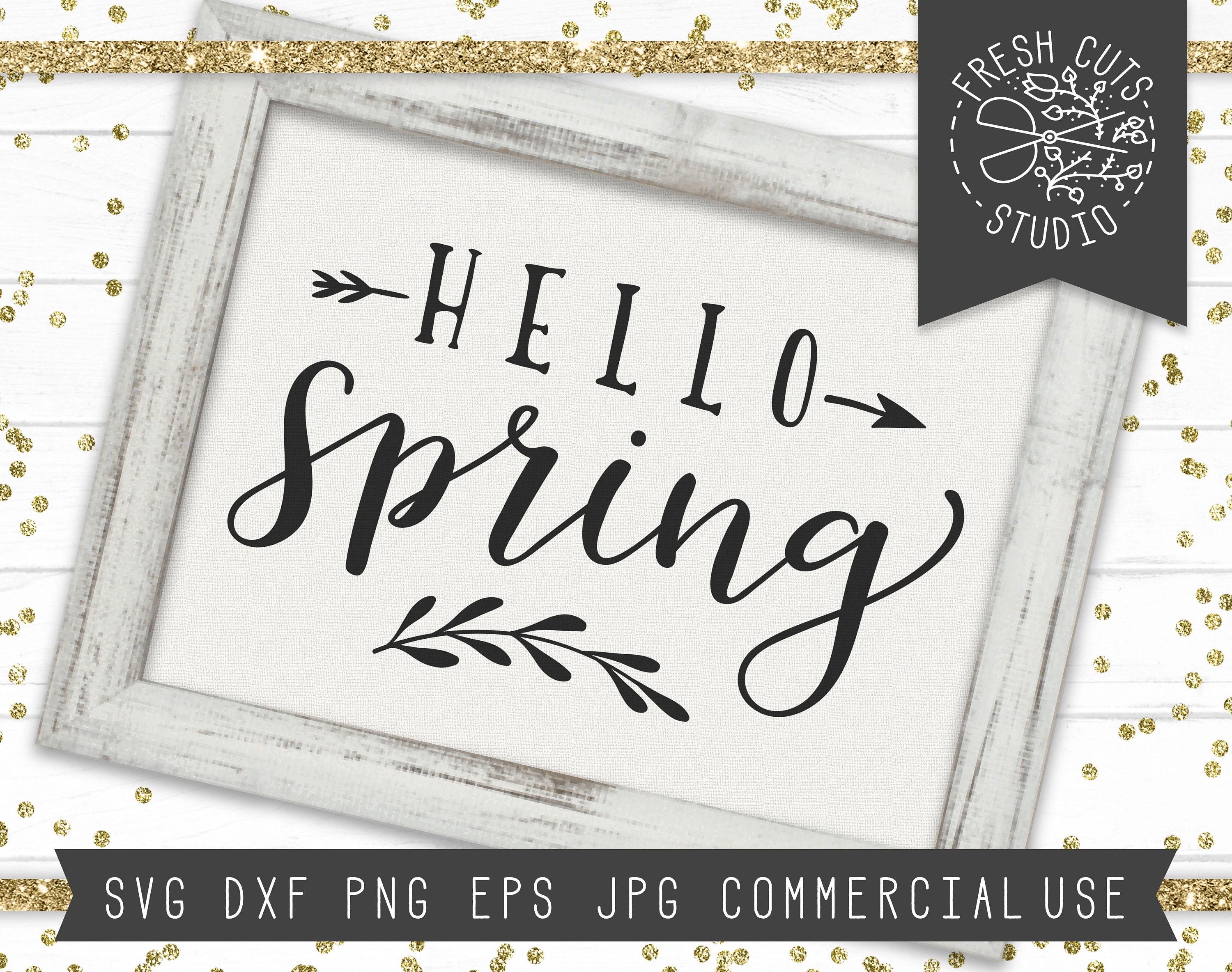 Spring SVG Instant Download Hello Spring Svg Hand Lettered - Etsy