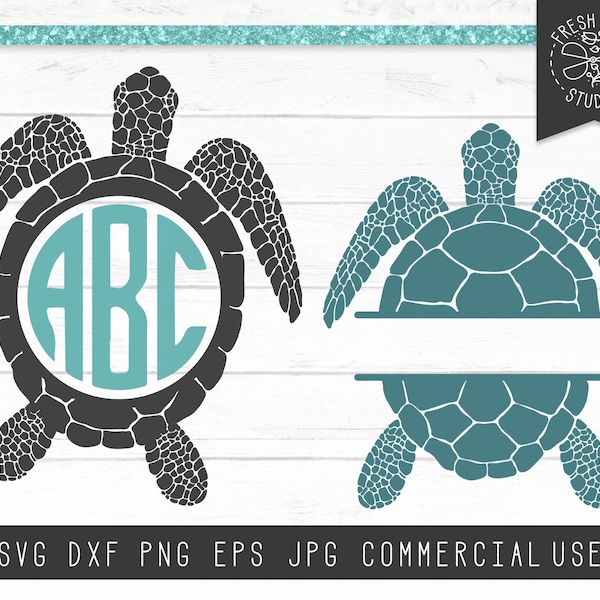 Turtle Monogram - Etsy