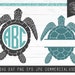 Sea Turtle Monogram Frame SVG Cut File for Cricut Silhouette | Etsy