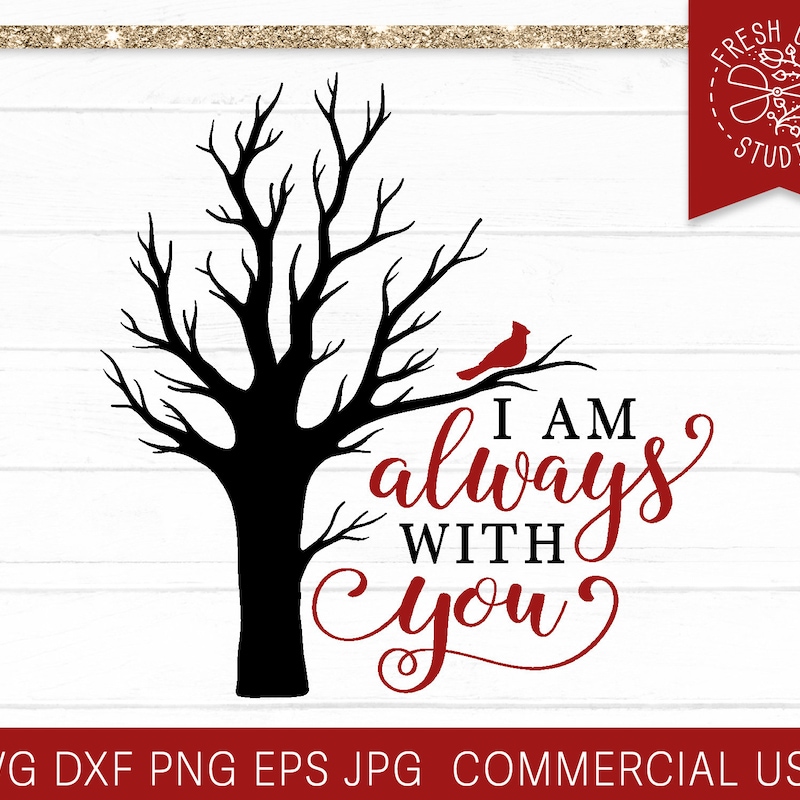 Tree With Cardinal Svg - Etsy