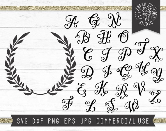 Monogram SVG Vine Alphabet Interlocking Letter ABC Origin, 59% OFF