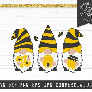 Gnome SVG, Bee Gnome Svg, Bumble Bee SVG Cut Files for Cricut, Honey ...