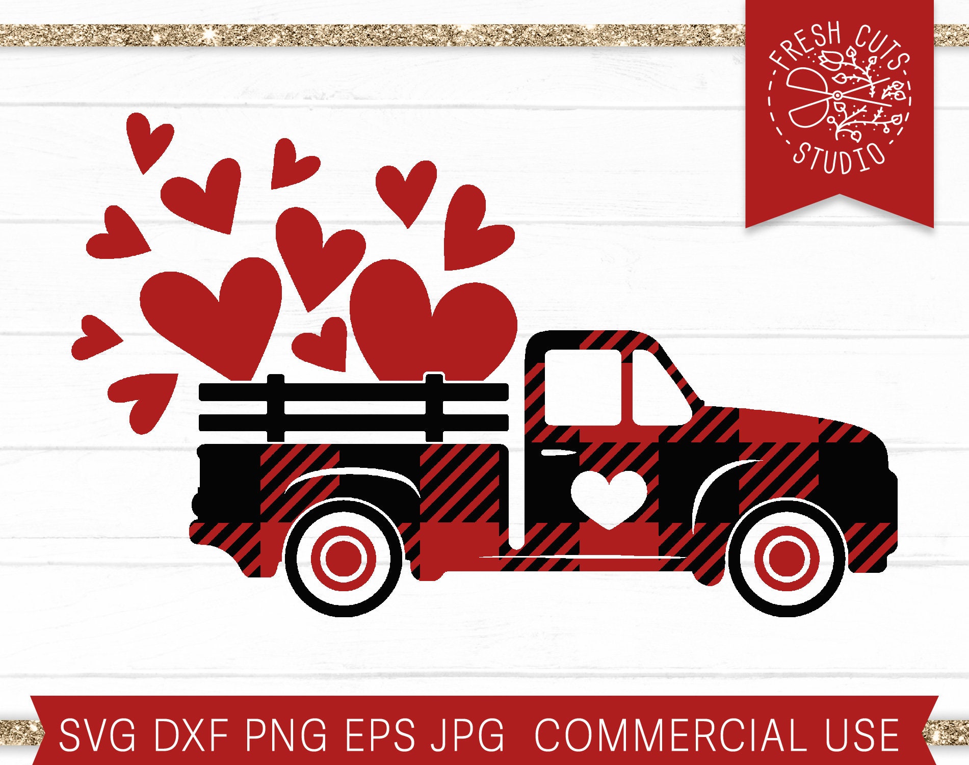 Red Truck SVG Cut File for Valentine Valentine's Day Svg - Etsy