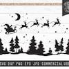 Winter Deer Scene SVG Cut File for Cricut, Snowy Forest Svg, Magical ...