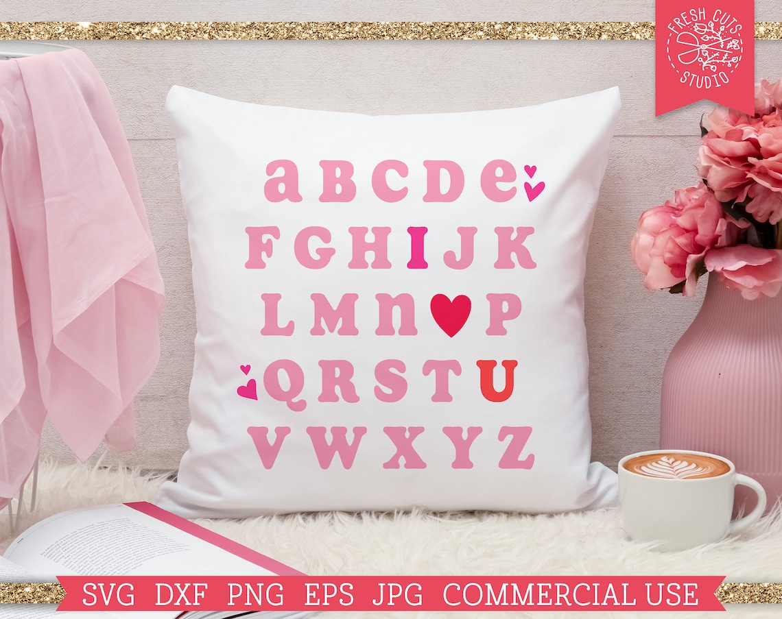 ABC Alphabet SVG I Love You Cut File for Cricut Silhouette - Etsy