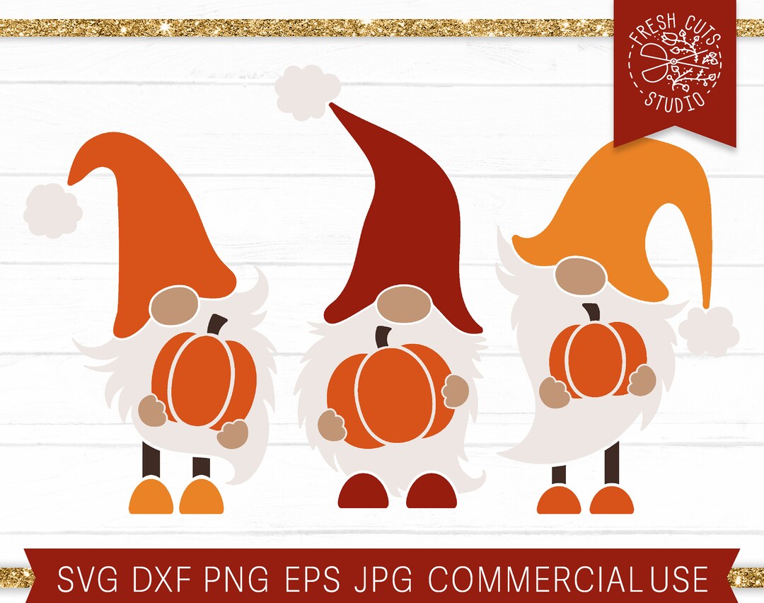 Pumpkin Gnomes SVG Fall Gnome Cut File for Cricut, Gnomies Svg, Gnome ...
