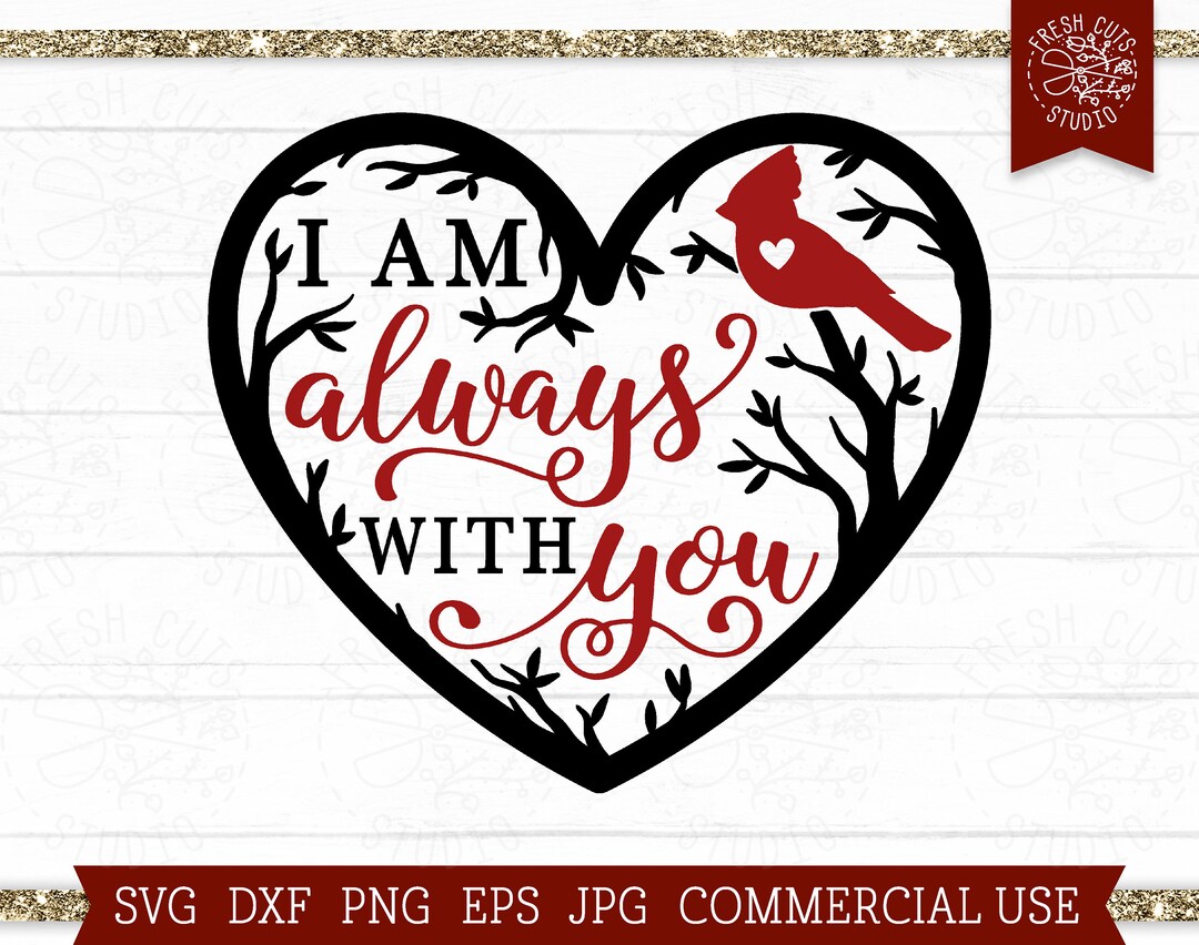 Cardinal Memorial SVG, Red Cardinal Heart Wreath,, Cardinal on Branch ...