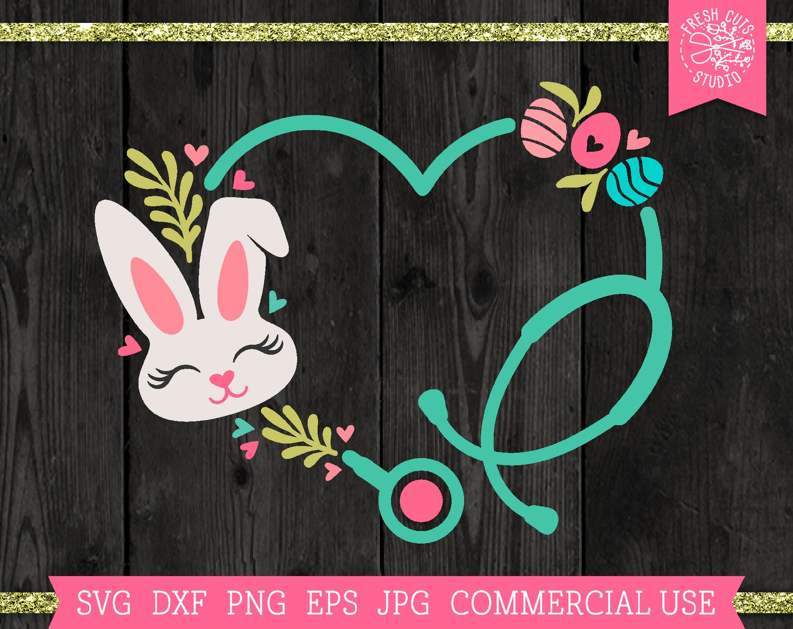 Easter Stethoscope SVG Nurse Cut File for Cricut Silhouette - Etsy