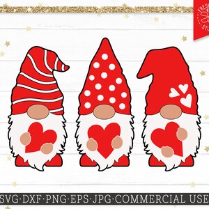 Valentine SVG Gnome Clipart Gnomes SVG Cut File for Cricut - Etsy