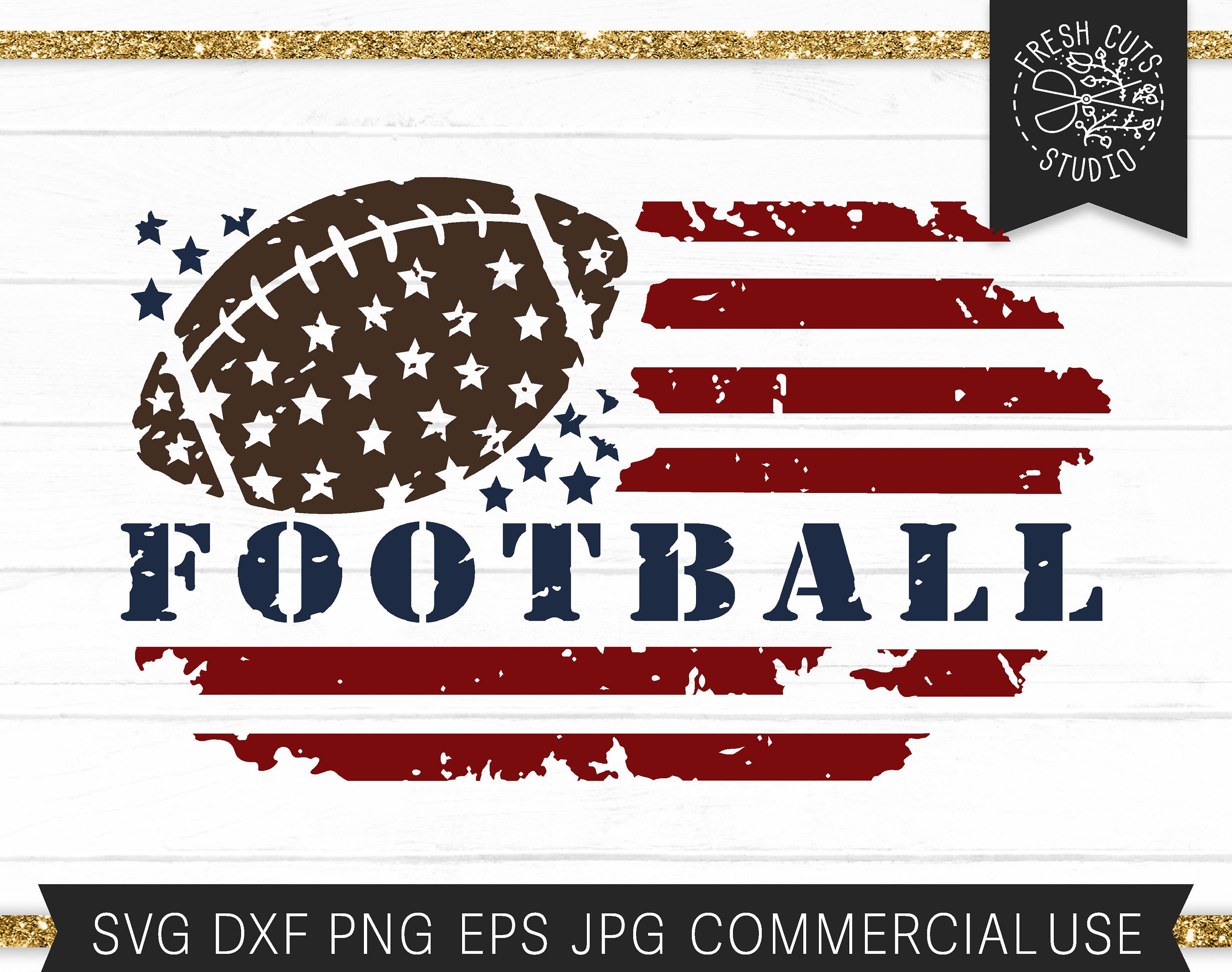 American Football Flag SVG Cut File for Cricut Distressed - Etsy