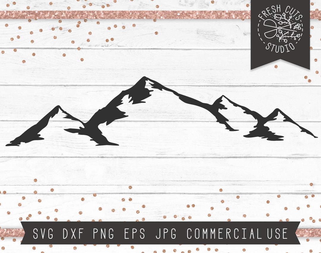 Mountains Svg, Mountain Range Svg, Landscape Svg, Mountain Cut Files ...