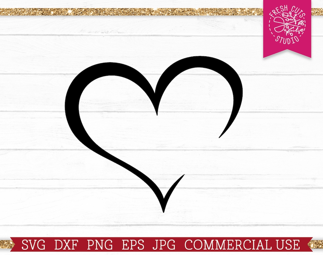 Heart SVG Cut File for Cricut Silhouette File, Heart Monogram, Hand ...