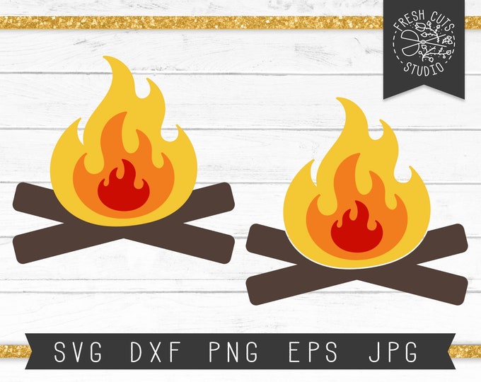 Fire SVG, Fire PNG, Fire Clipart, Campfire Svg, Campfire Png, Campfire ...