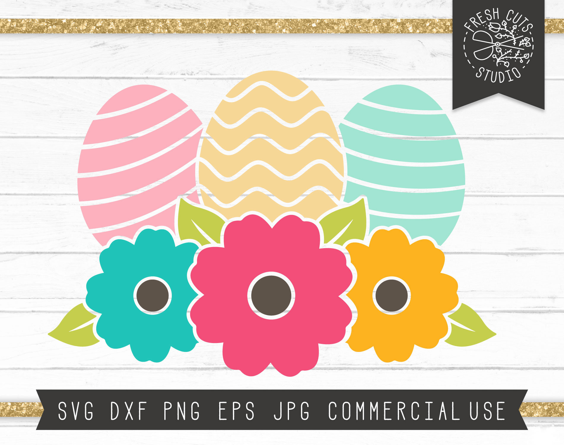 Easter Svg Cut File Instant Download Floral Easter Egg | Etsy