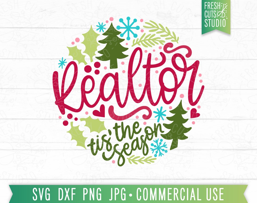 Christmas Realtor SVG PNG Image, Real Estate Agent Svg, Holiday ...