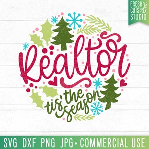 Christmas Realtor SVG PNG Image, Real Estate Agent Svg, Holiday ...
