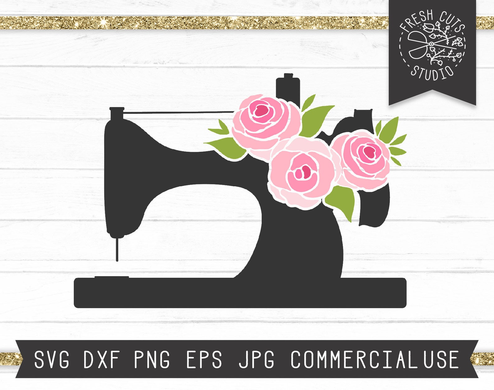 Floral Sewing Machine SVG Instant Download Sewing Machine SVG - Etsy