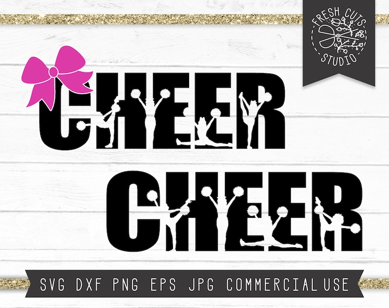 Cheer SVG File Instant Download, Cheer Cut File for Cricut, Cheerleader ...