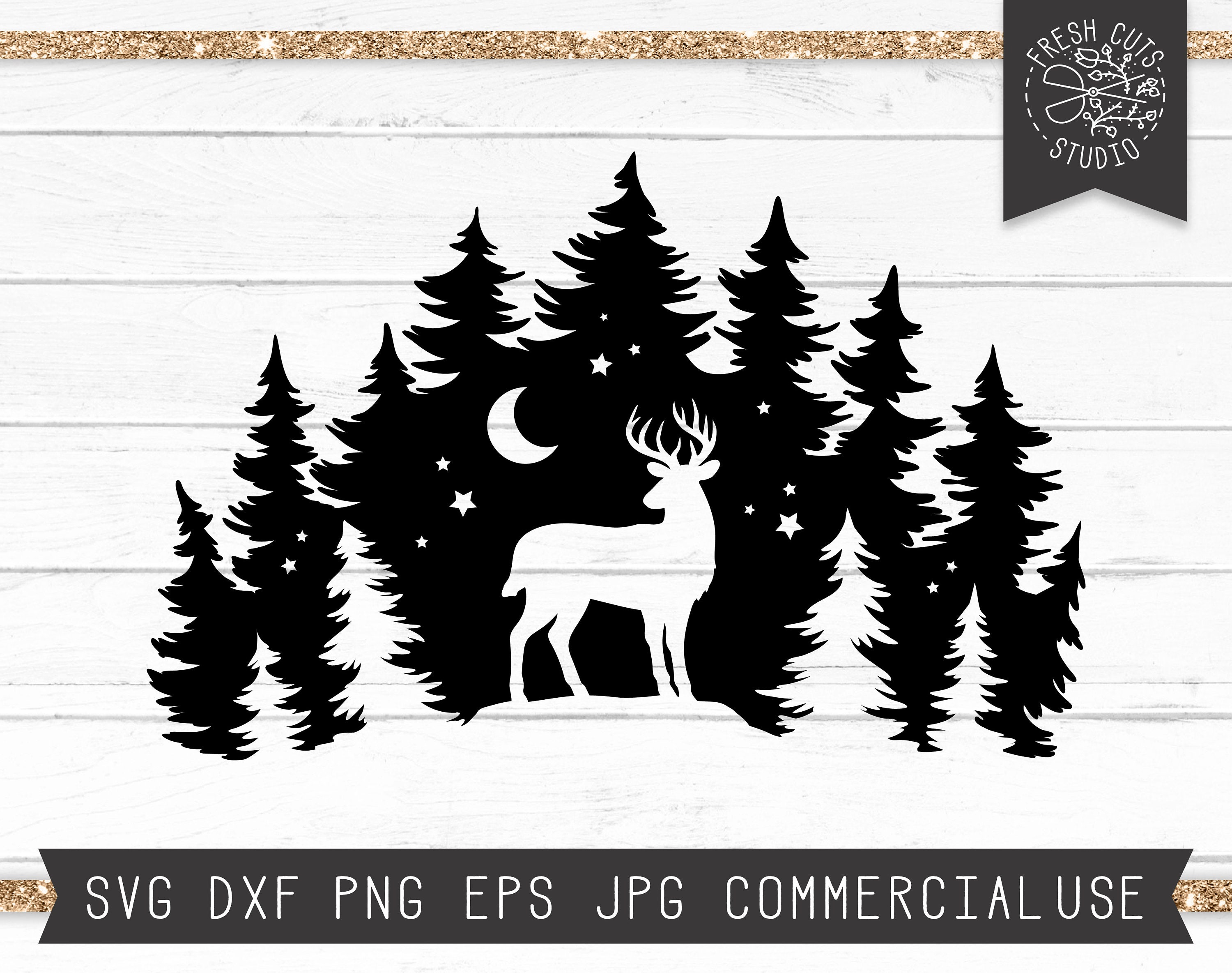 Buy Deer Svg File Deer Silhouette Svg Deer In The Forest Svg Pine Trees ... Buy Deer Svg File Deer Silhouette Svg Deer In The Forest Svg Pine Trees ...